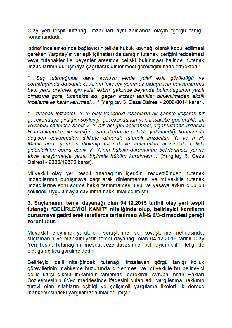 ayvacık asliye ceza mahkemesi'nden bölge adliye mahkemesi'ne istinaf başvurusu: duruşmada ...