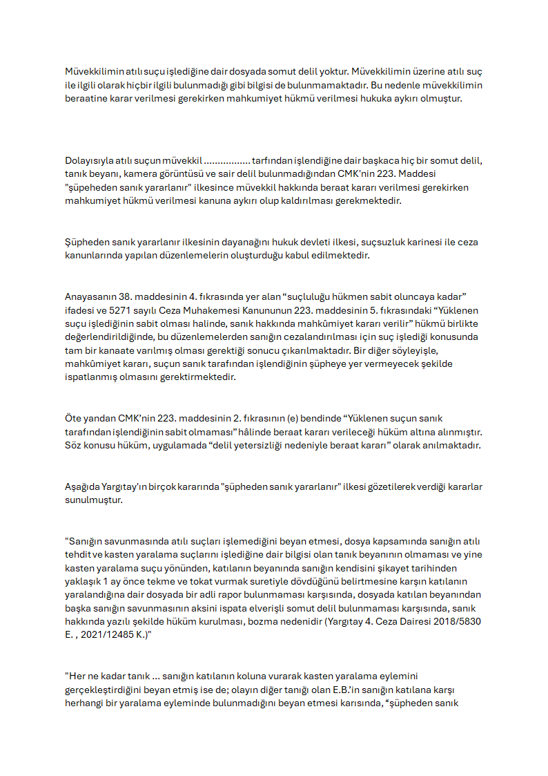 3. asliye ceza mahkemesi'nin hırsızlık ve mala zarar verme kararına istinaf başvurusu ...
