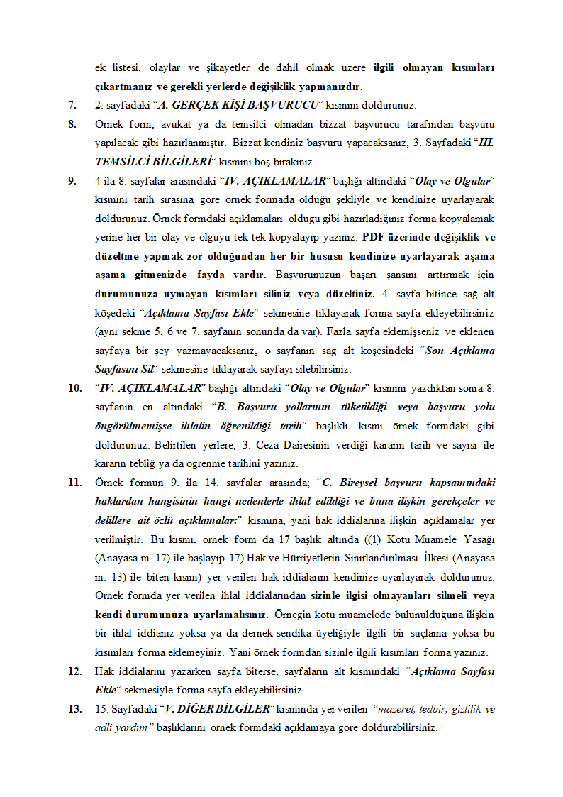 anayasa mahkemesi bireysel başvuru formunun doldurulması hakkında ayrıntılı rehber - aym başvuru ...