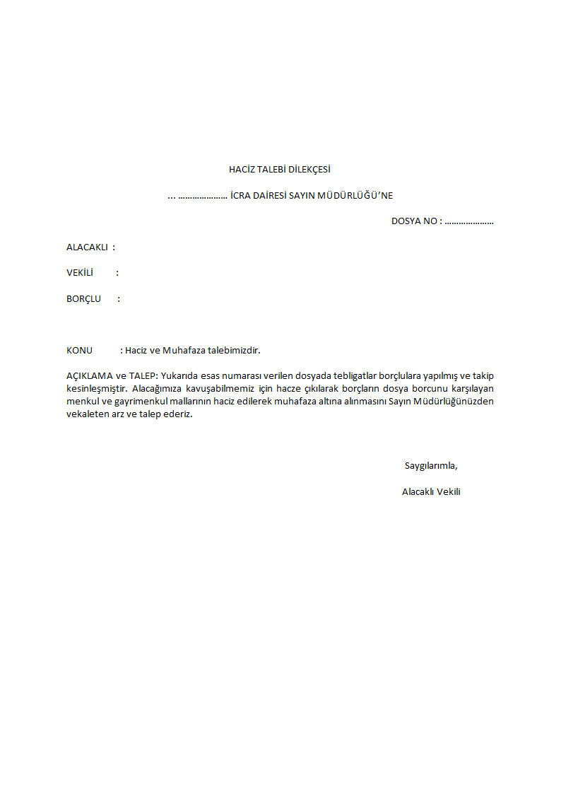 alacaklı vekilinin icra dairesi'ne yönelik kesinleşmiş takip dosyası ...