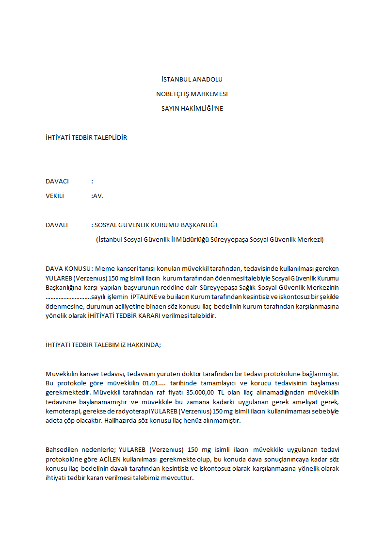 meme kanseri tedavisi için yulareb (verzenıus) 150 mg ilacının sosyal ...