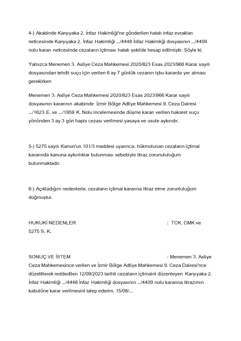 menemen 3. asliye ceza mahkemesi'nin 2020/823 esas 2023/966 sayılı dosyasında verilen hakaret ve ...