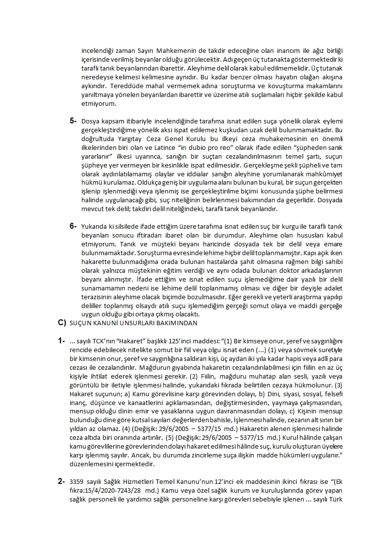 20. asliye ceza mahkemesi'nde sağlık hizmetleri genel kanunu'na muhalefet ve hakaret ...