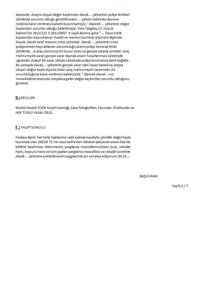 tahkim komisyonu başvuru formu: başvuru sahibi, temsilci ve uyuşmazlık bilgileri; sigorta ...