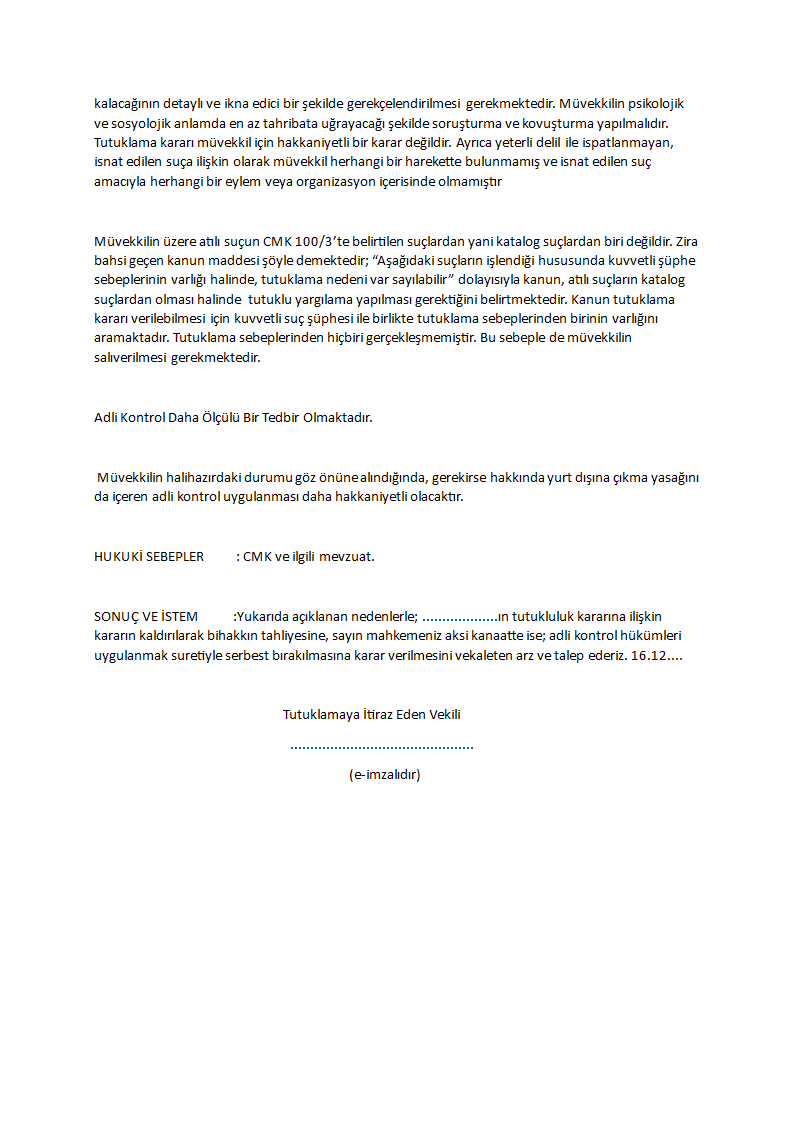 haksız tutuklama kararına itiraz: 5271 sayılı cmk ve anayasa'nın 13 ...