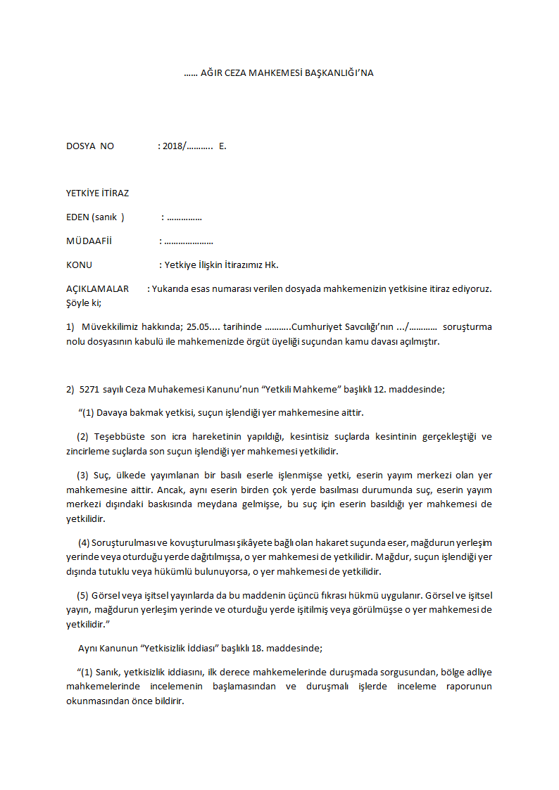 5271 sayılı cmk'nın 12. maddesi kapsamında ağır ceza mahkemesi ...